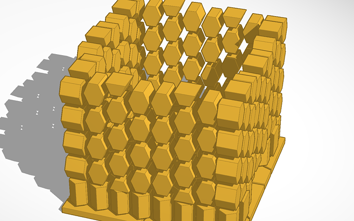 3D design Honeycomb Box - Tinkercad