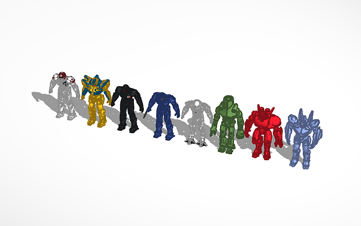 3D design pacific rim all my jaeger creations - Tinkercad