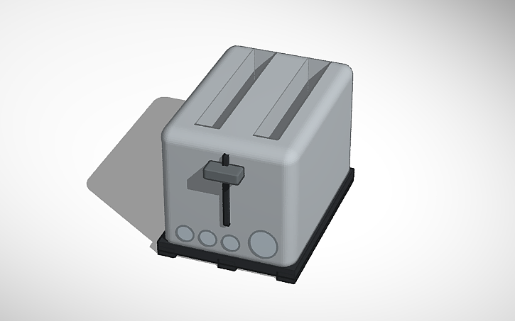 3D design 1:12 scale Toaster - Tinkercad