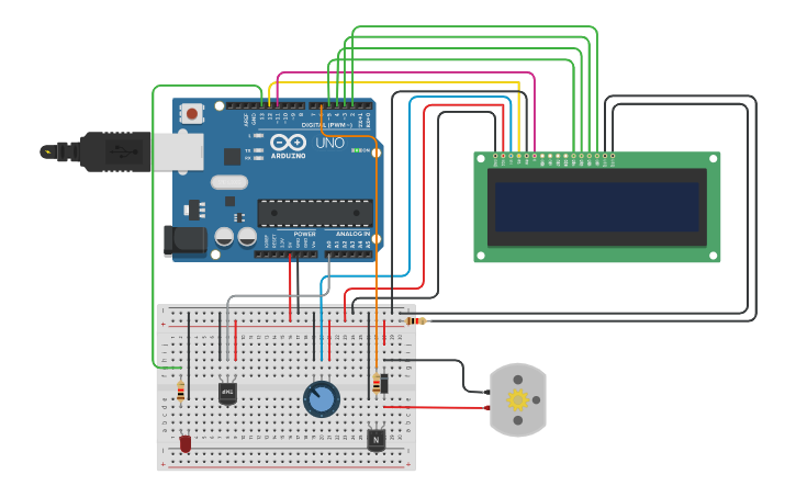 Circuit Design Automatic Room Temperature System Tinkercad