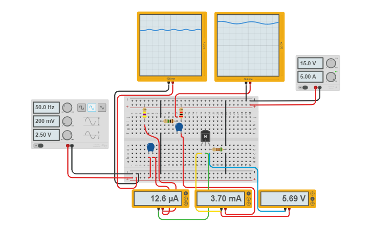 Circuit design Rangkaian Amplifier_Rafie Fahim Rayhan - Tinkercad
