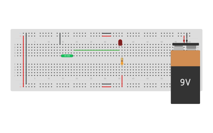 Circuit design Section 23- Tilt sensor with LED - Tinkercad