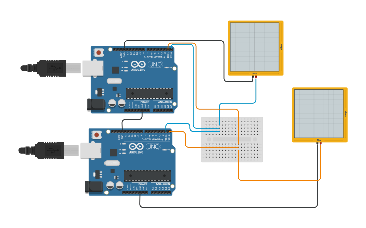 Circuit design Activity 4: Serial Communication with Arduinos | Tinkercad
