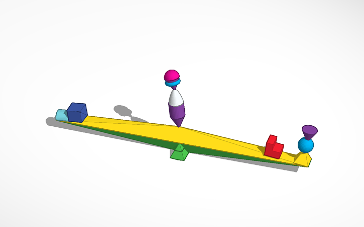 3D design teeter toter - Tinkercad