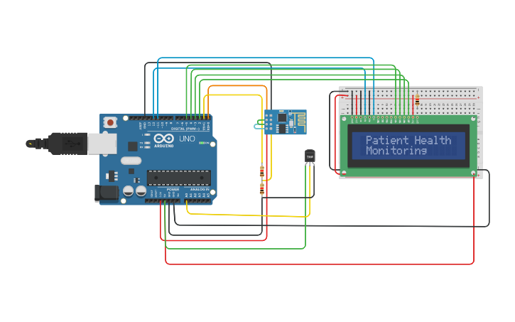 Circuit design ThingSpeak with Arduino - Tinkercad