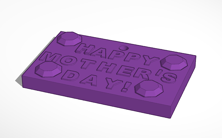 3D design Mother's Day Tag | Tinkercad