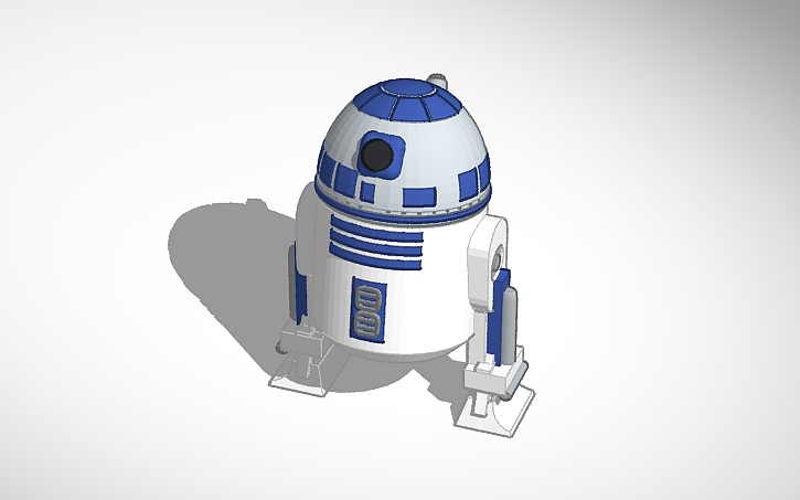 3D design R2-D2 - Tinkercad