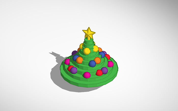 3D design Christmas tree - Tinkercad