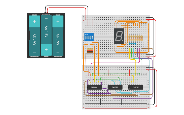 Circuit design Copy of Display-7-seg | Tinkercad