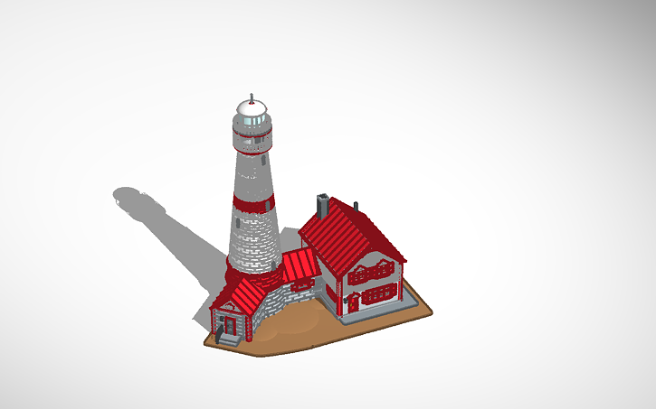 3D design Bright Point Lighthouse - Tinkercad