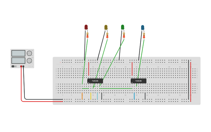 Circuit Design Gray To Binary Tinkercad