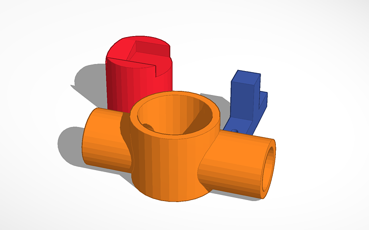 3D design Quarter turn valve - Tinkercad