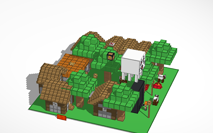 3D design Minecraft Scene 1 - Tinkercad