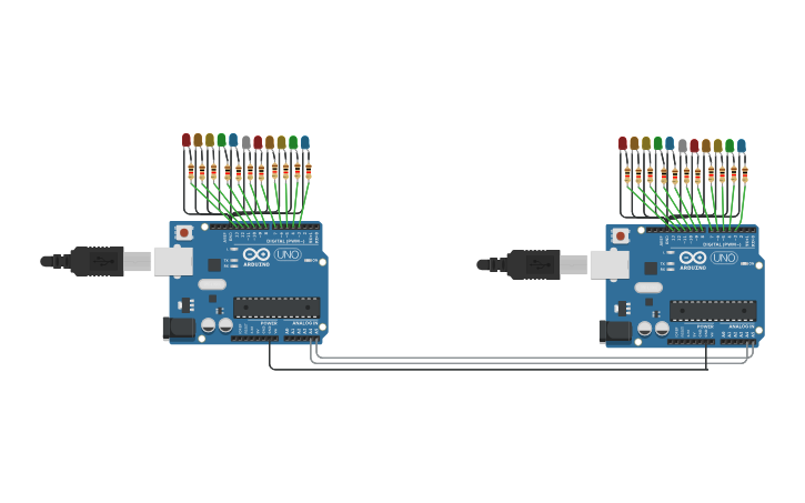 Circuit design Comunica de Datos - Tinkercad