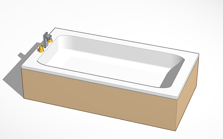 3D design Bathtub - Tinkercad