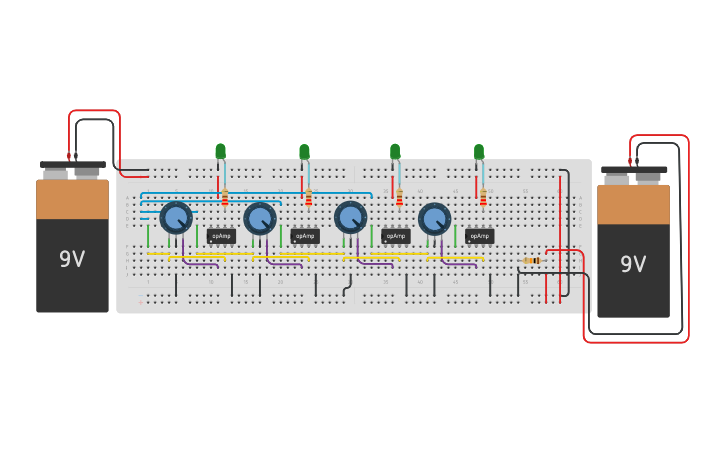 Circuit design Battery Monitoring Circuit - Tinkercad