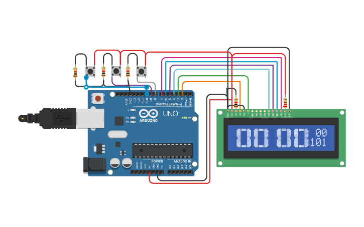 Circuit design Clock | Tinkercad
