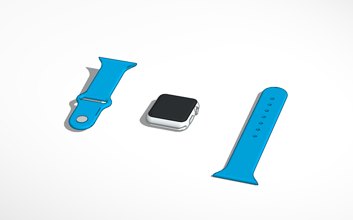 3D design Blue 42mm Apple Watch | Tinkercad