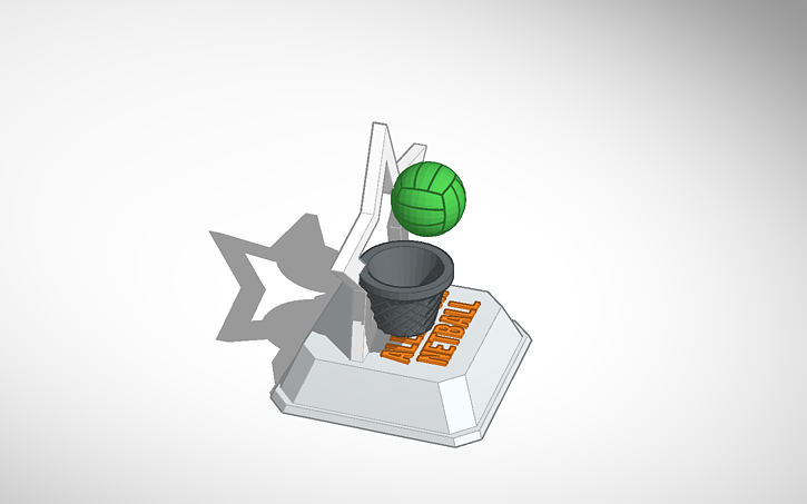 3D design Netball trophy - Tinkercad