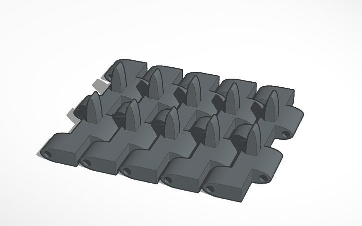 3D design tank tracks - Tinkercad