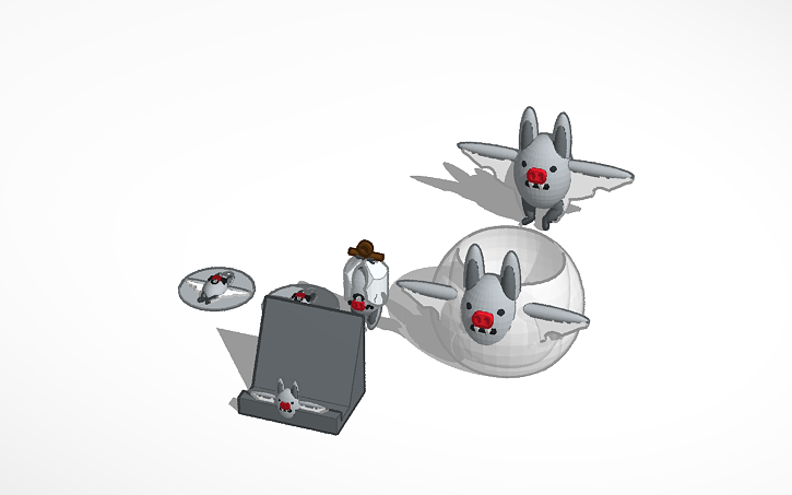 3D design Ejemplo 5 - Bat | Tinkercad