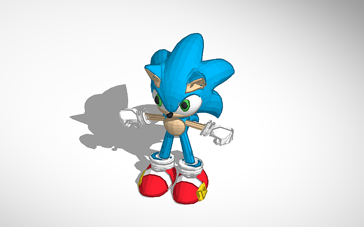3D design Sonic - Tinkercad
