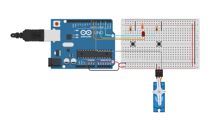 Circuit design Servomotor | Tinkercad Circuit design Servomotor | Tinkercad