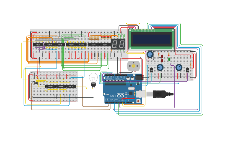 Circuit design CHOCADEIRA AUTOMÁTICA - Tinkercad