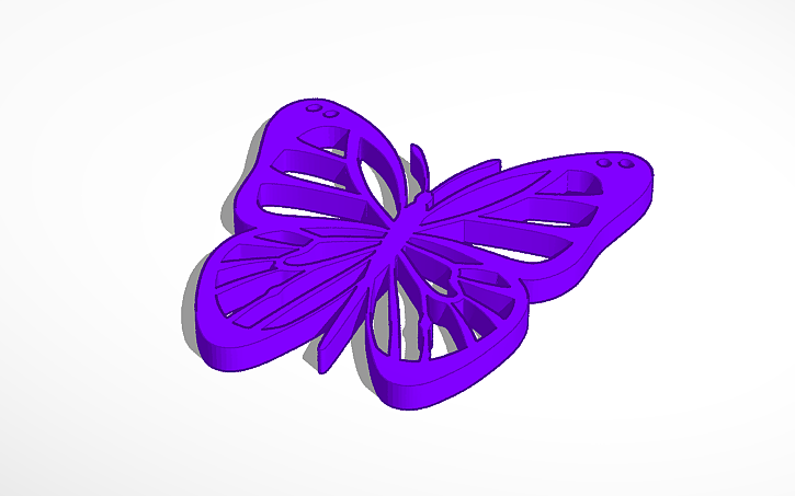 3D design BUTTERFLY - Tinkercad