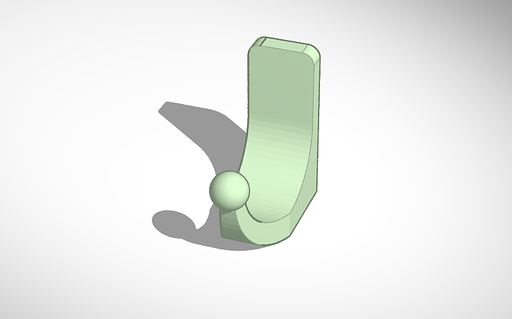 3D design Wall hook/hanger - Tinkercad