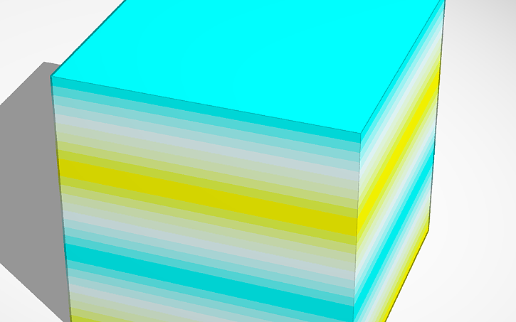 3D design yellow blue gradient - Tinkercad