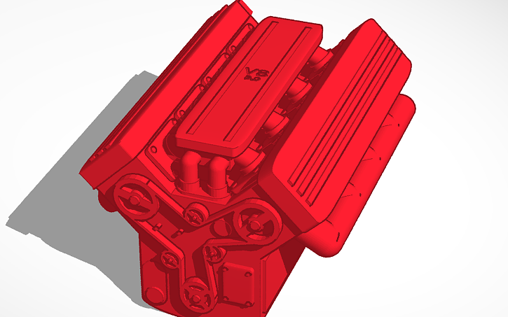 3D design v8 5.0 Car Engine - Tinkercad