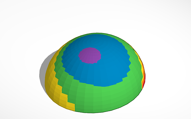3D design Rainbow Half-Sphere for your troubles - Tinkercad