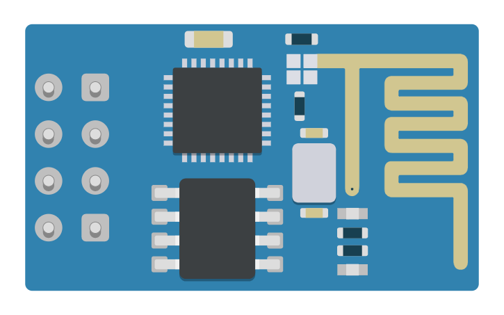 Circuit design ESP82 Wifi - Tinkercad