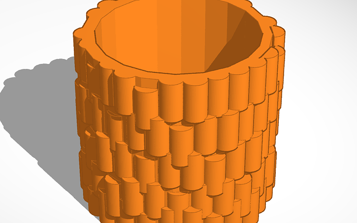 3D design Patterned Flower Pot | Tinkercad