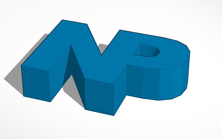3d Design Np Initials Tinkercad