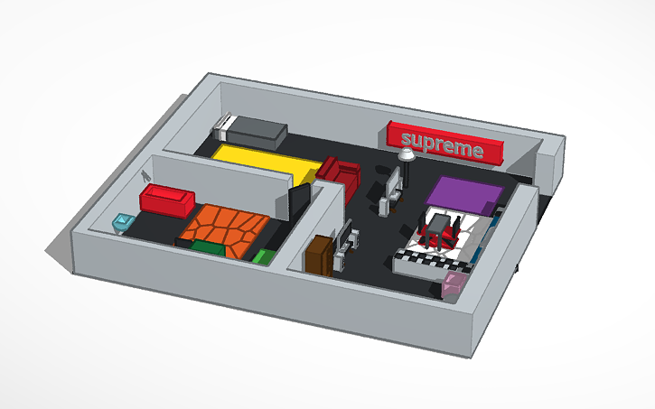 3D design Floor Plan - Tinkercad