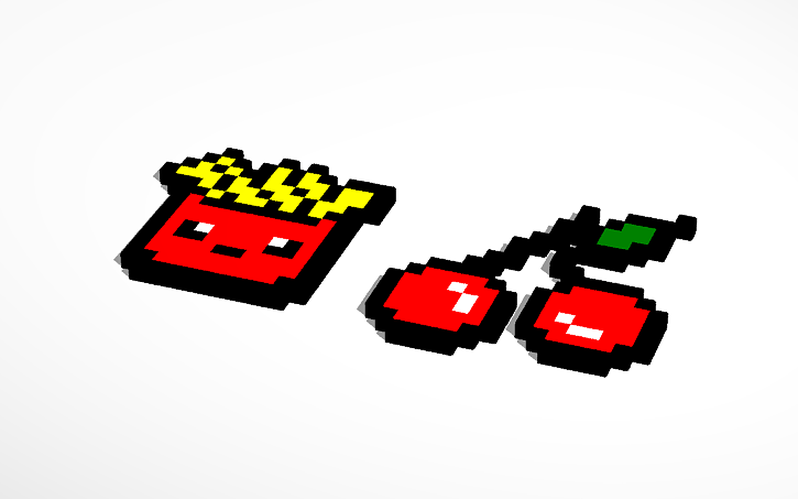 3D design food pixel art | Tinkercad