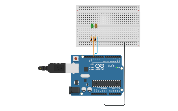 Circuit design Challenge: Activity Synchronized LED Blinking - Tinkercad Circuit design Challenge: Activity Synchronized LED Blinking - Tinkercad