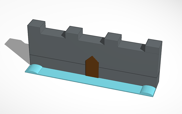 3D design Castle Wall | Tinkercad