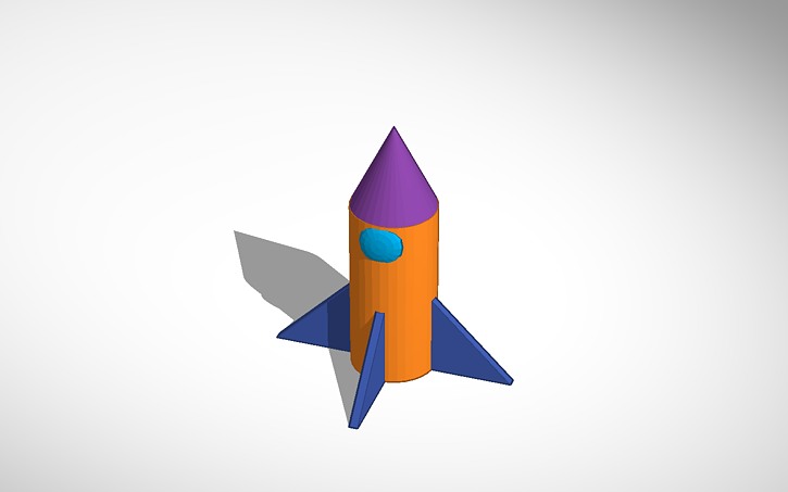 3D design Basic Rocket Ship - Tinkercad