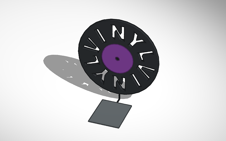 3D design vinyl - Tinkercad