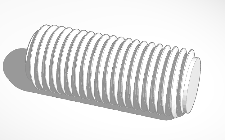 3D design iso metric thread - Tinkercad