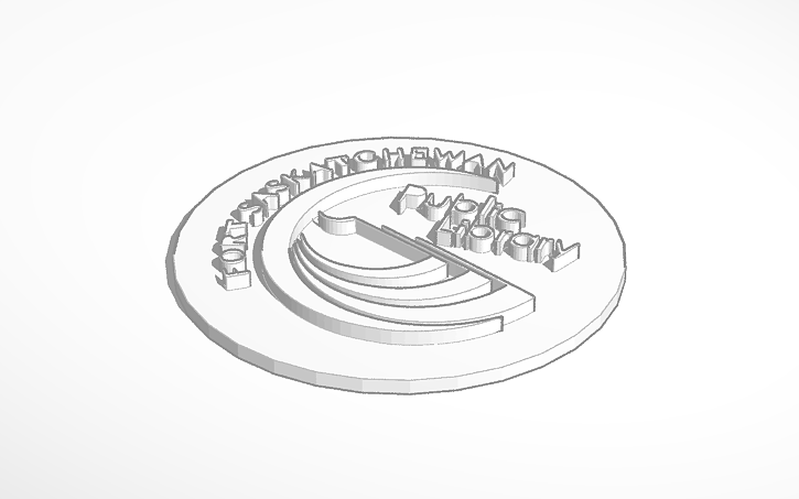 3D design FSPL logo with circle base | Tinkercad