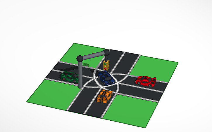 3D design Sport Car Mk. 1 With Traffic Light (PLTW Class) - Tinkercad
