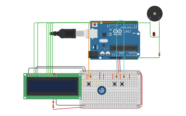 Circuit design lcd - Tinkercad