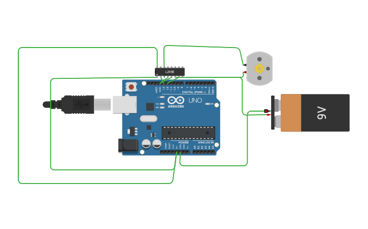 Circuit Design Arduino Dc Motor Tinkercad