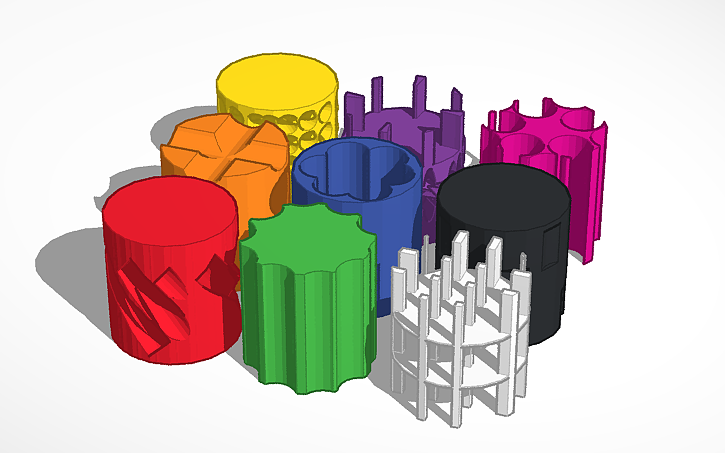 3d Design Cool Shapes Made With Only Cylinders Tinkercad