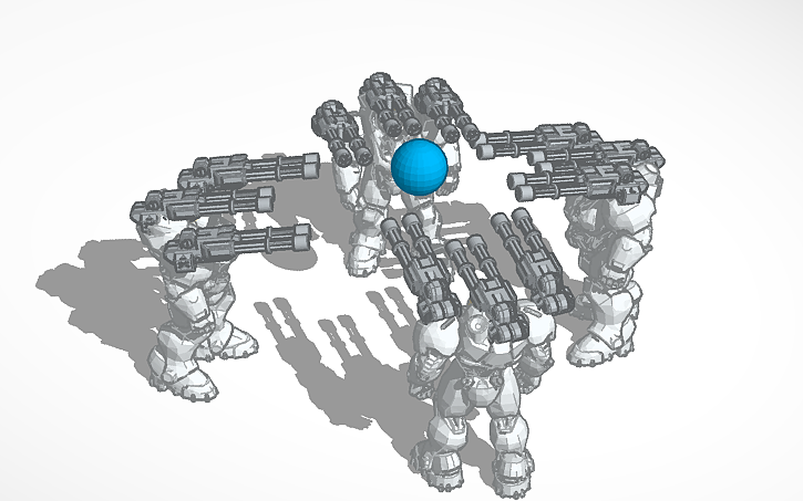 3D design war robot - Tinkercad