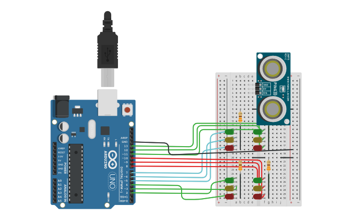 Circuit Design Semaforo Arduino Practica No 3 Tinkercad